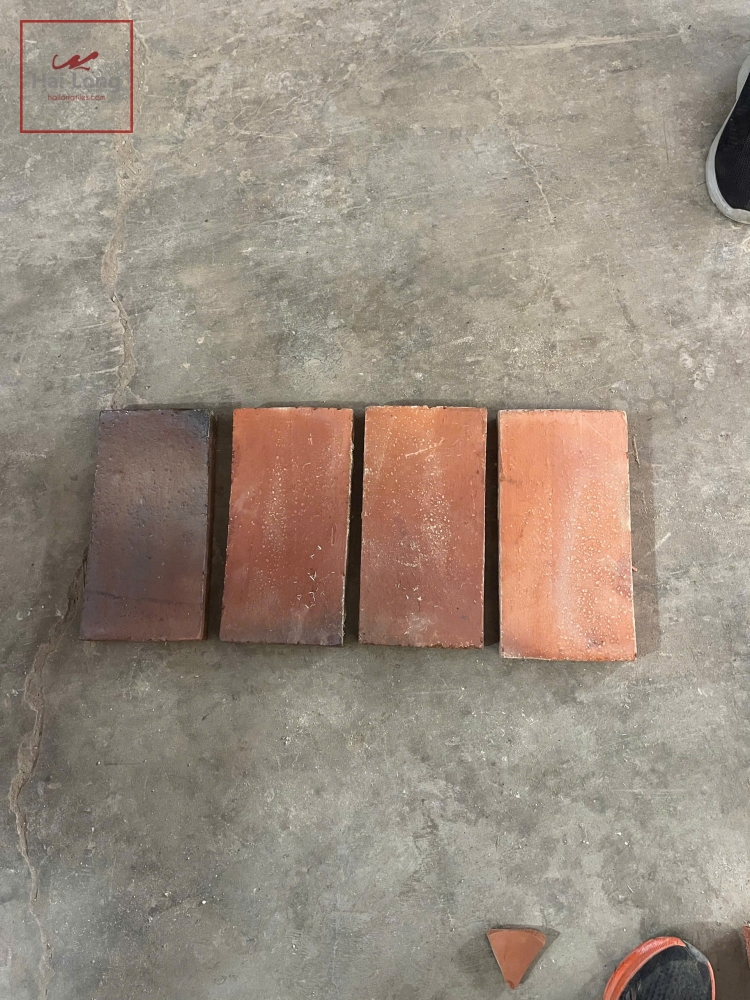 Gạch đinh không trát cỡ 150x300x30 (mm) - 04 tone màu hỏa biến